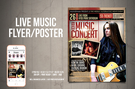Live Music Flyer / Poster, a Flyer Template by Septian