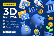 Finance 3D Icon Pack, an Object 3D Model by Rishsketch
