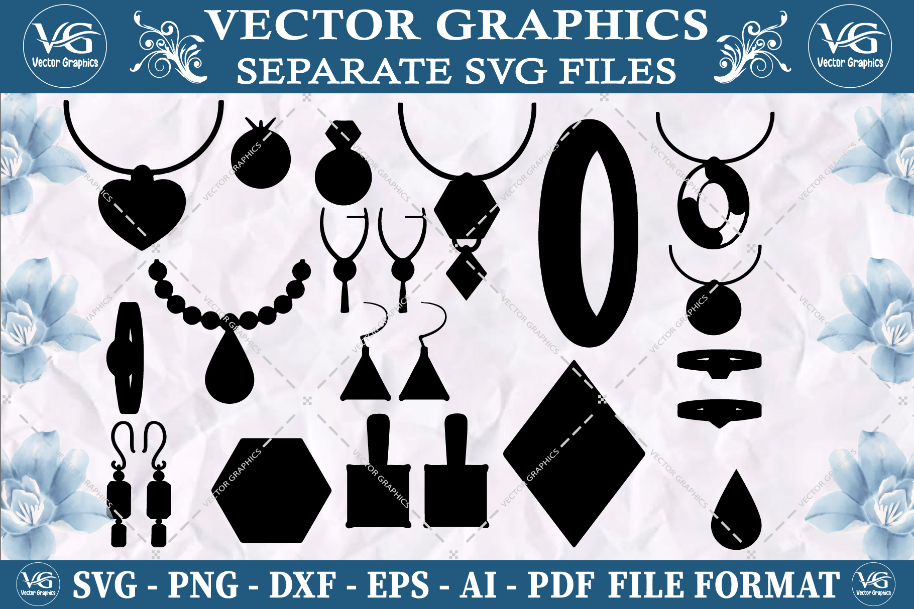 Jewelry SVG design bundle file