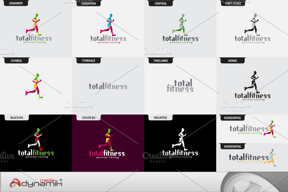 Total Fitness - Logo Template, a Branding & Logo Template by DynamikMedia