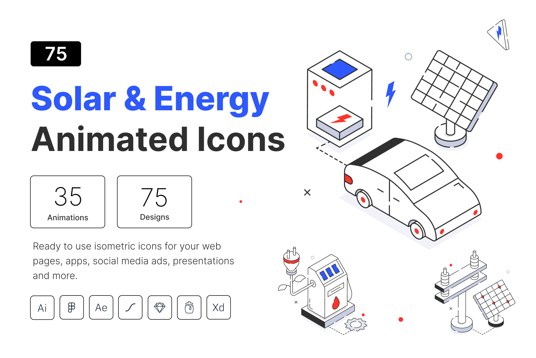 Solar Isometric Icons