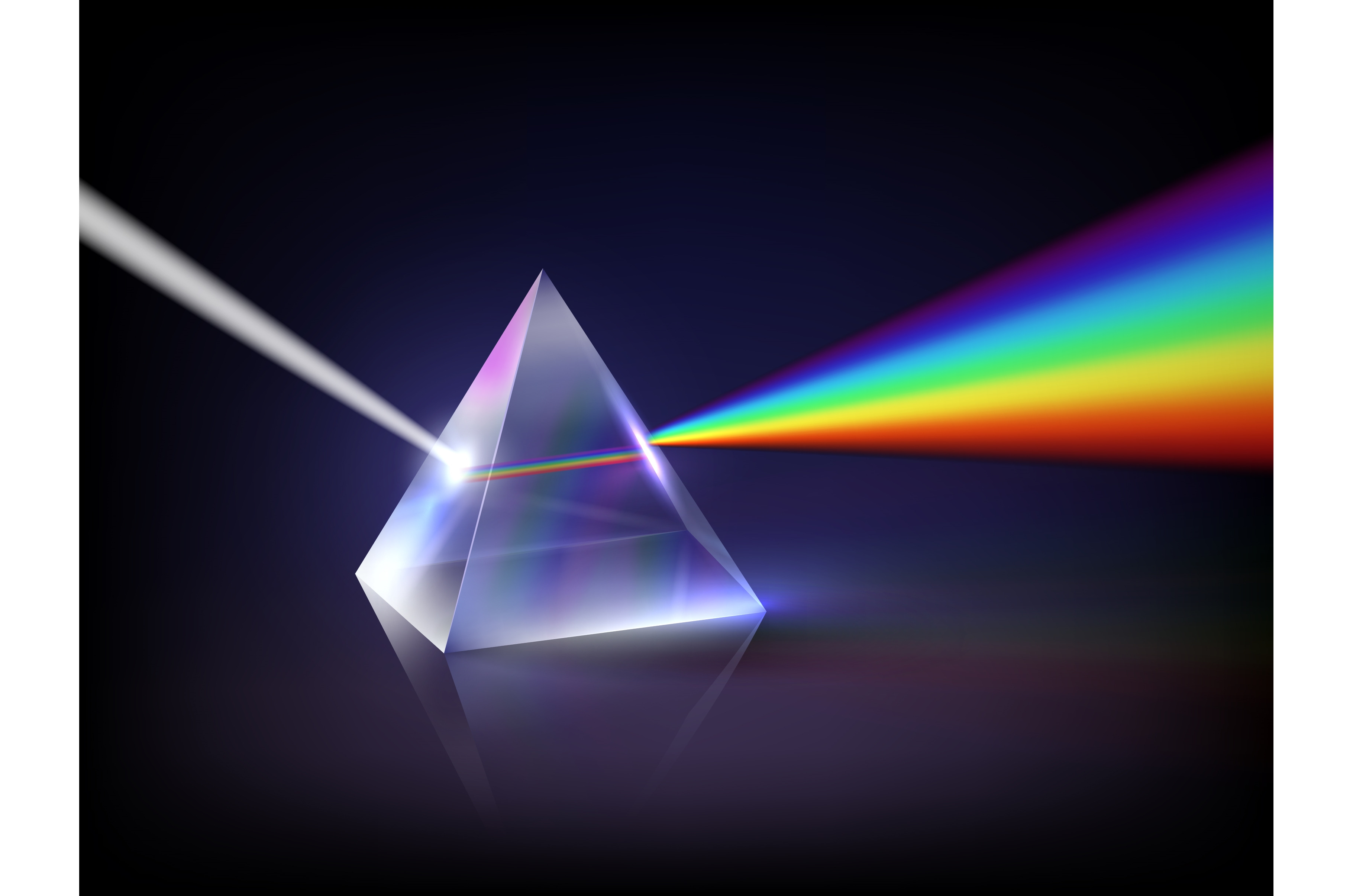 Spectrum refraction. Glass pyramid, a Background Graphic by Onyx