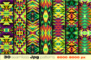 Seamless aztec geometric patterns