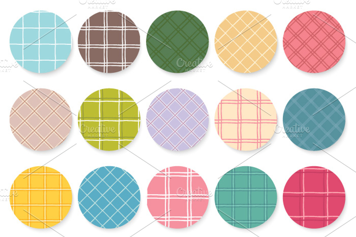 Checkered vintage tile patterns, a Pattern Graphic by kite-kit