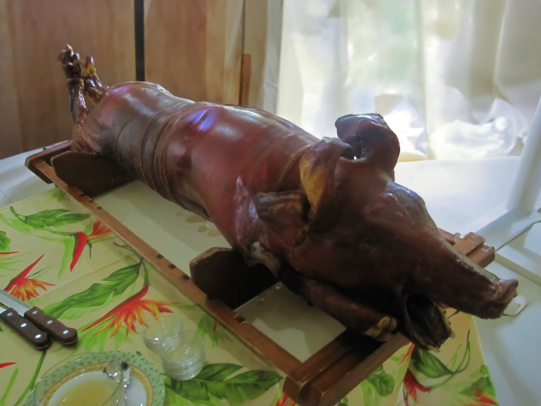 Lechon Roasted Pig on Table Photo, a Nature Photo by patrimonio