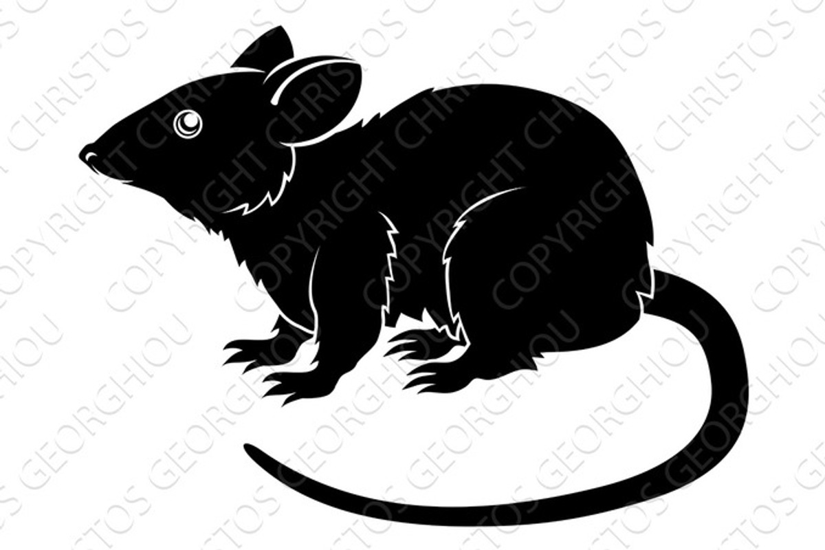 Stylised rat illustration, an Animal Illustration by Christos Georghiou