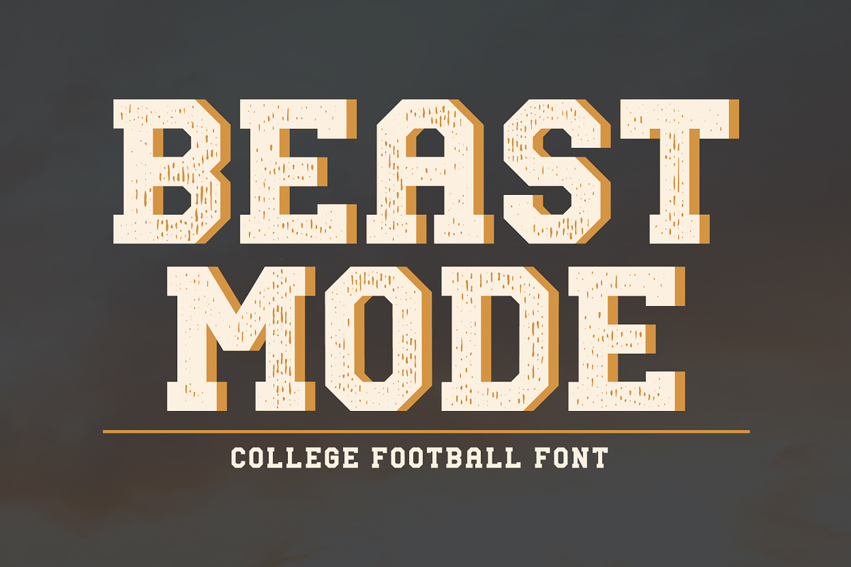 College Football Font, a Font by GlitzyGrapix