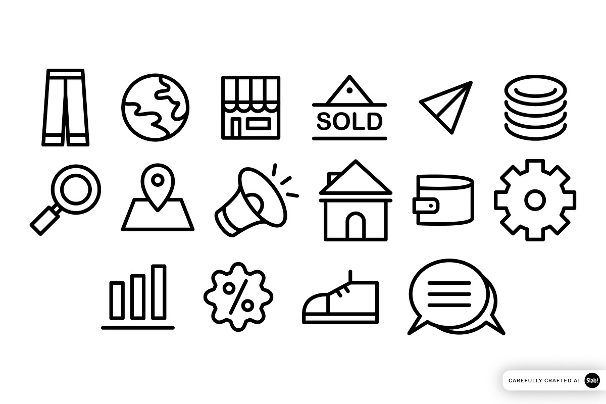 E-Commerce Line Icon Illustration, an Object Graphic by SLAB! Design