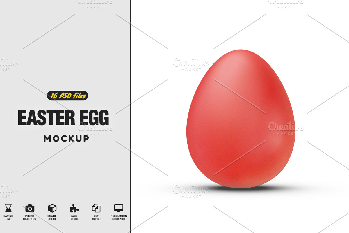Easter Egg MockUp, a Mockup by PixelMockup