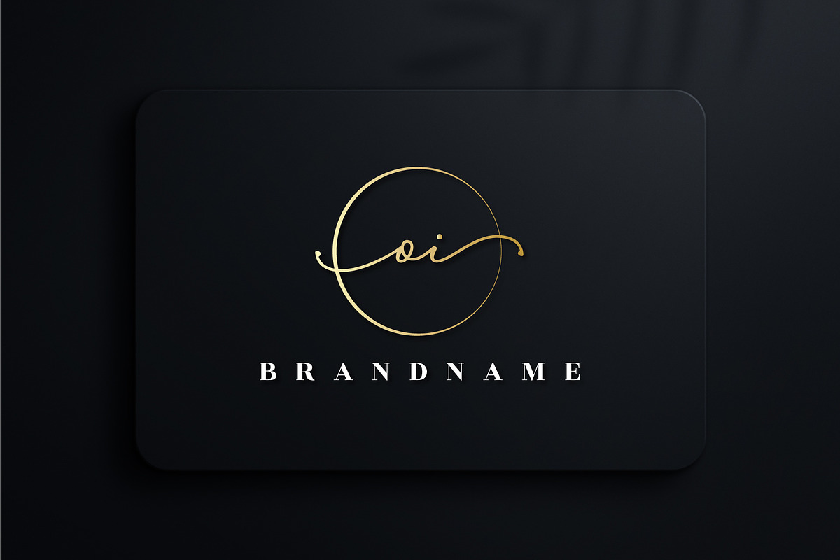 letter OI handwritten signature logo