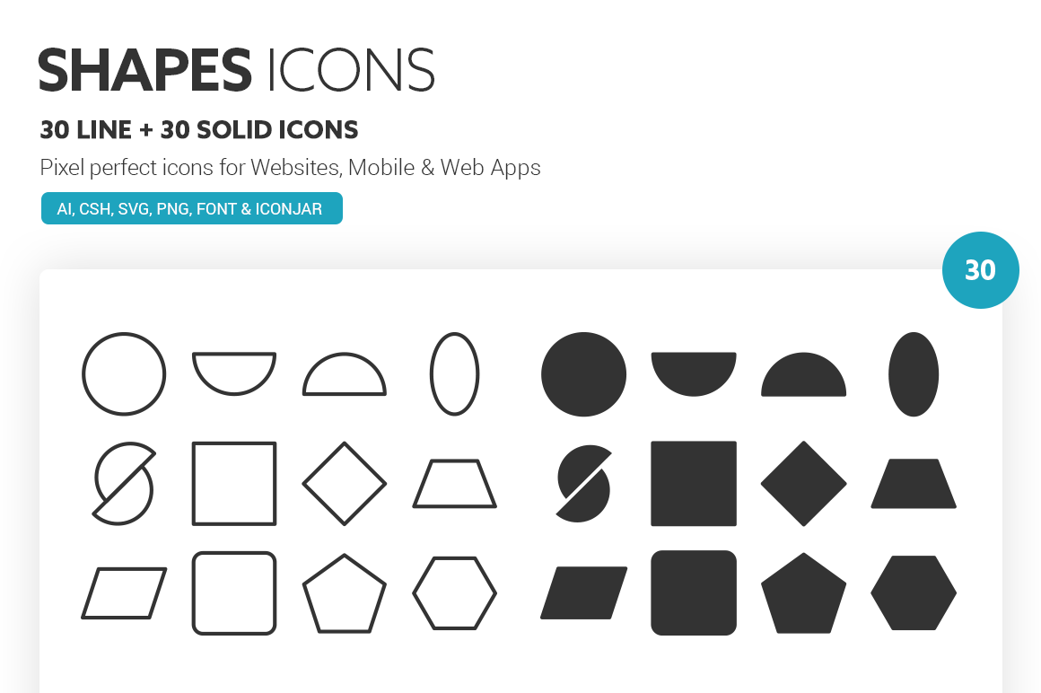 Shapes Icons, a Solid Icon by Vectopus.com