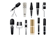 Microphones collection | Graphic Objects ~ Creative Market