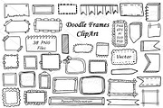 Doodle Frames and Banners Clipart, a Decorative Illustration by ...