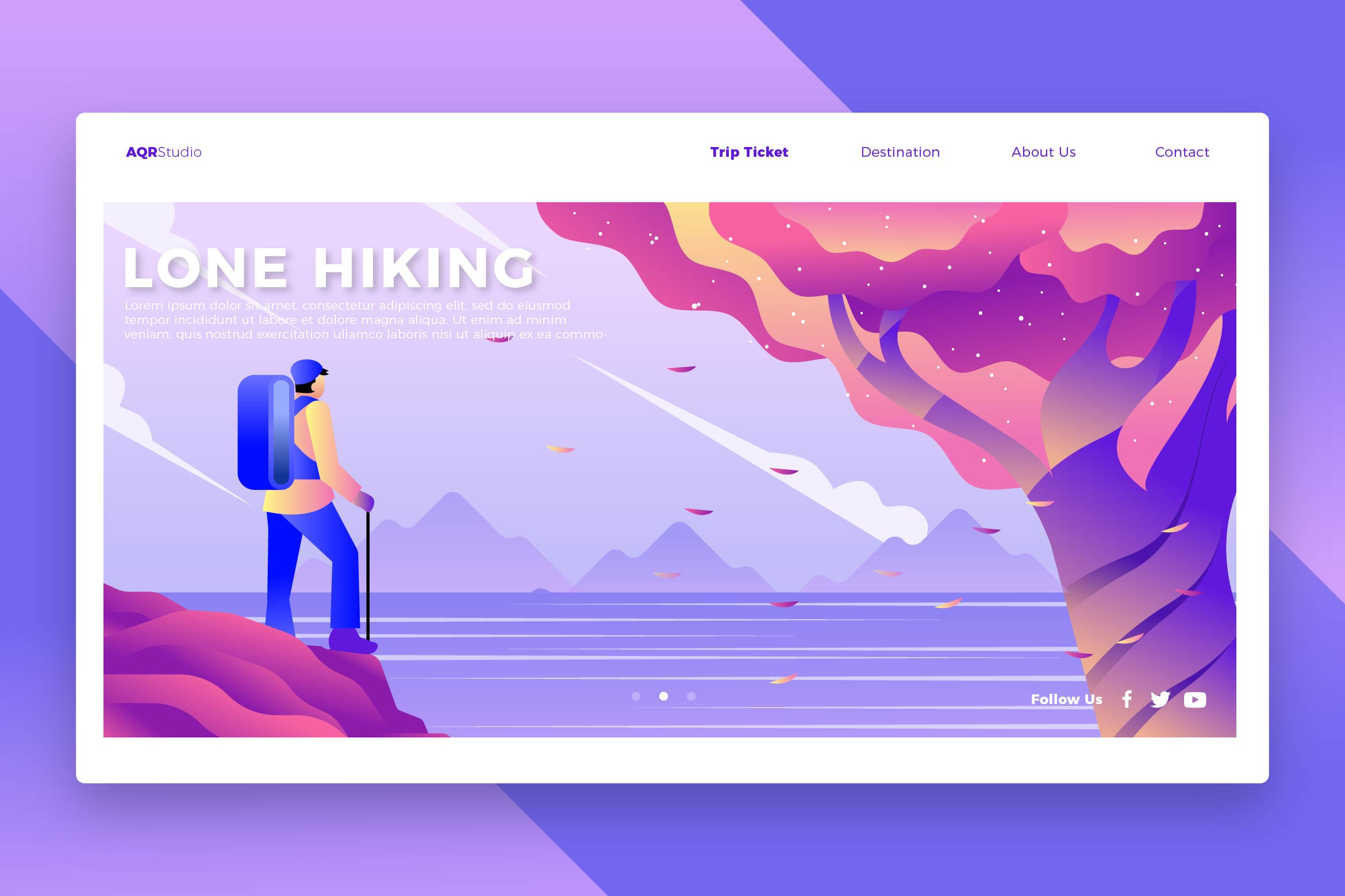 Hiker - Banner & Landing Page, a Templates & Theme by AQR Studio