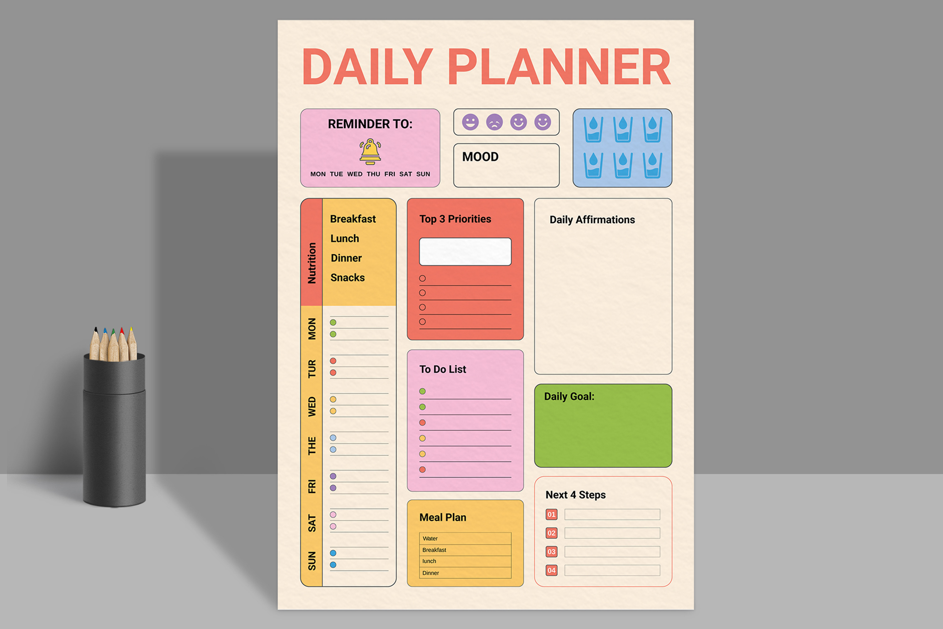 Daily Planner Layout