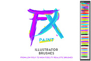FX PAINT Illustrator Brushes, a Brushes & More by HA! Shop