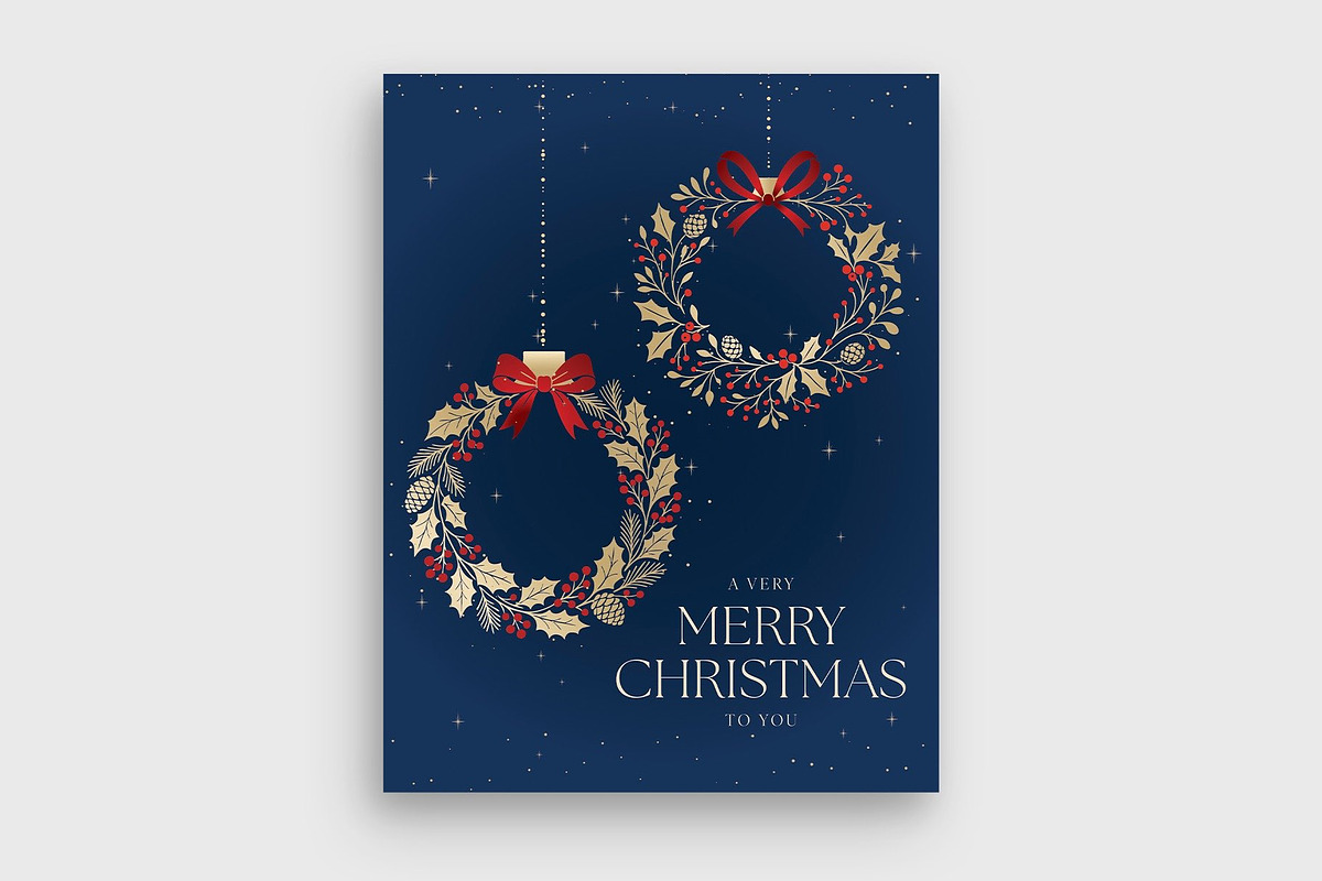 Christmas Wreath Flyer Template, a Flyer Template by BrandPacks