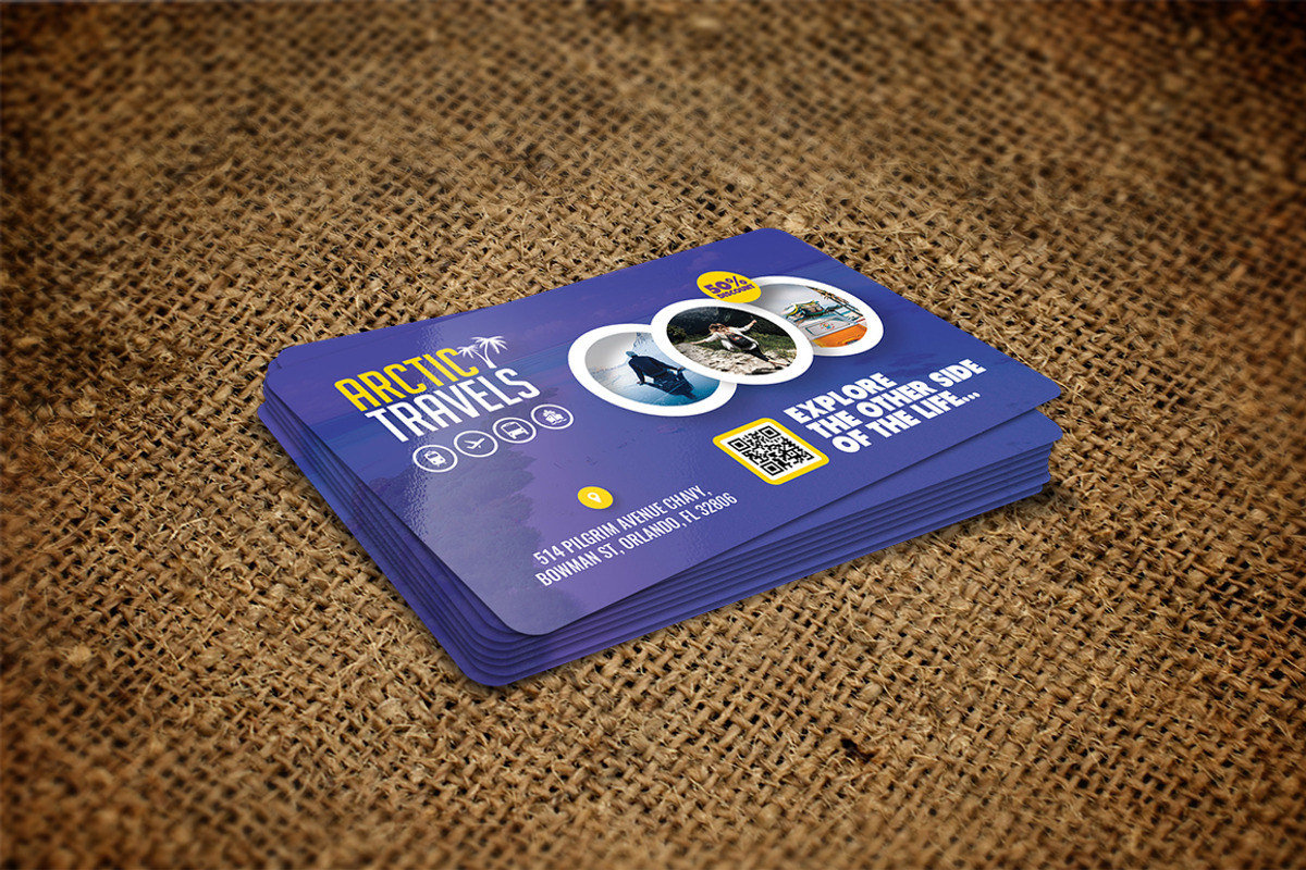 Tour and Travel Business Card, a Business Card Template by GraphicsEgg