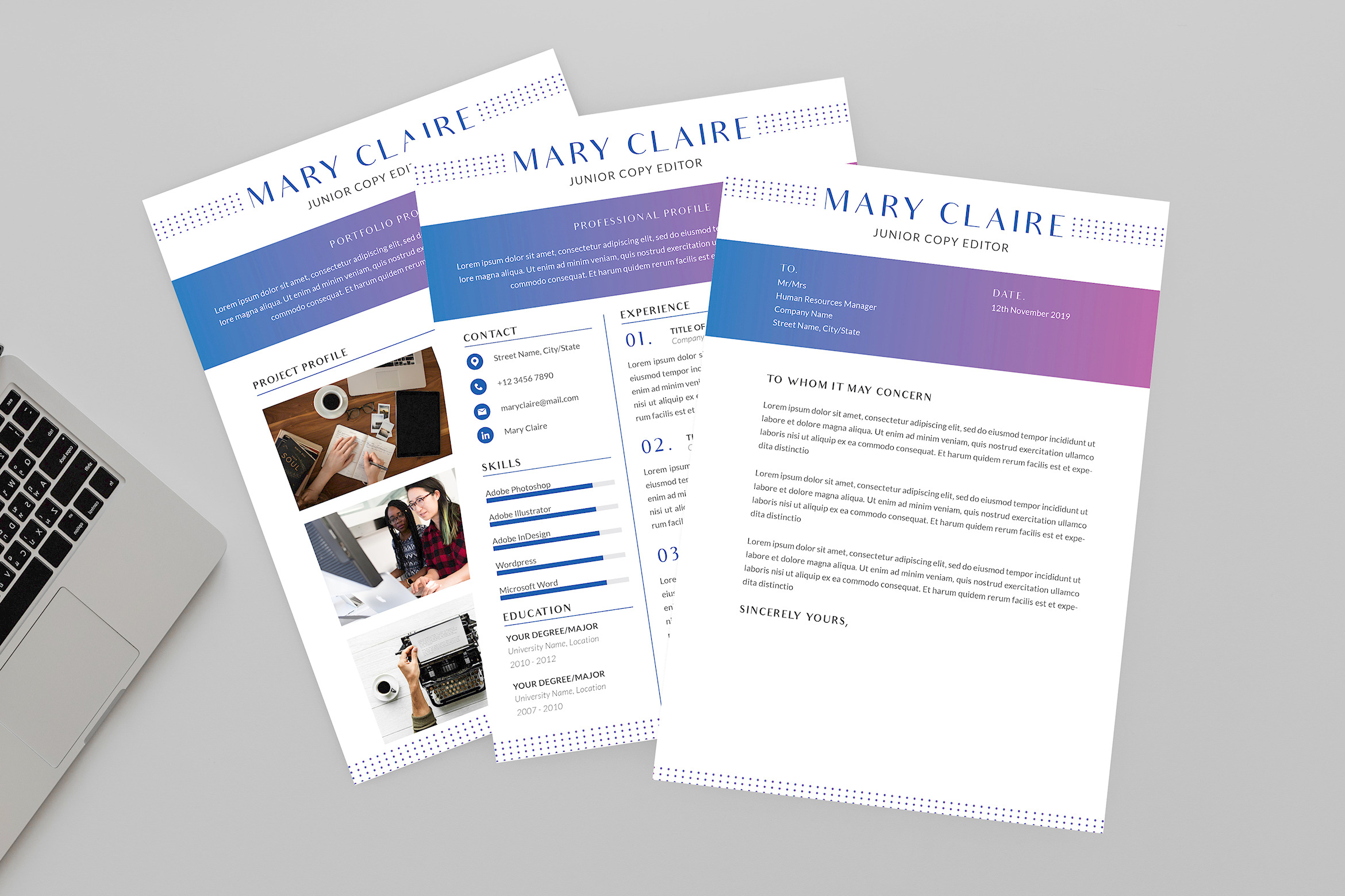 Copy Editor Resume Designer, a Resume Template by AQR Studio
