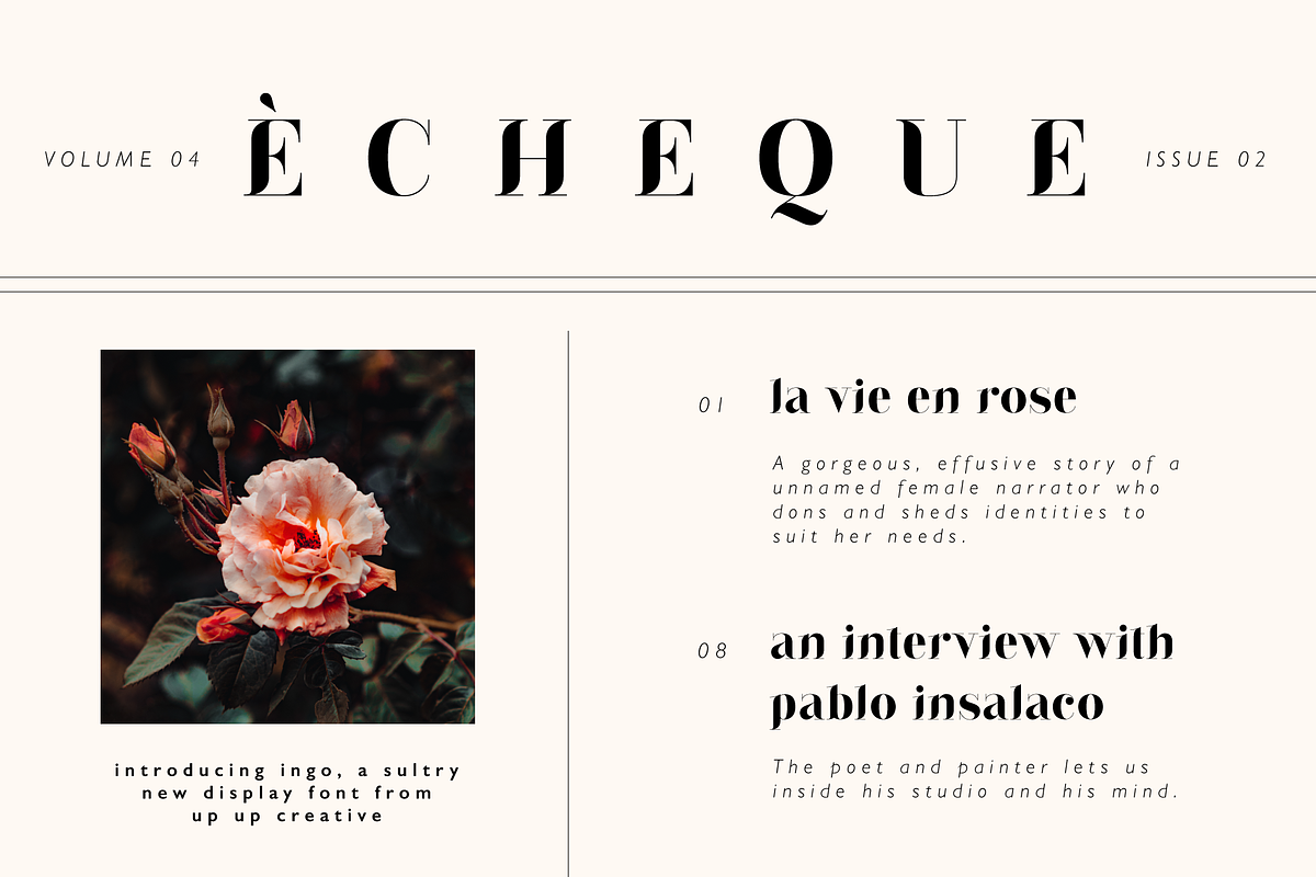 Ingo Display Font, a Sans Serif Font by Up Up Creative