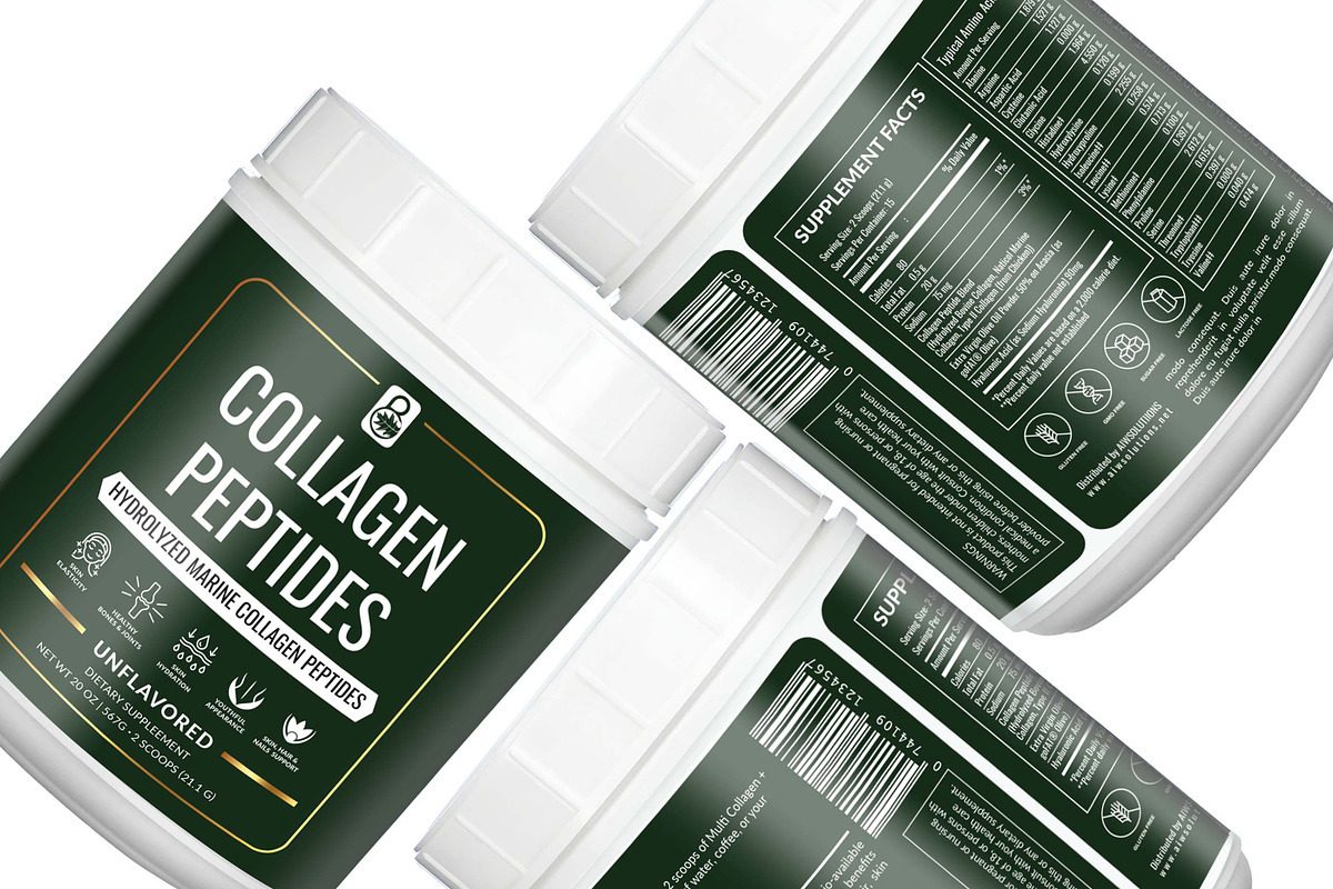 Editable Collagen Label Template, a Stationery Template by AIW SOLUTIONS