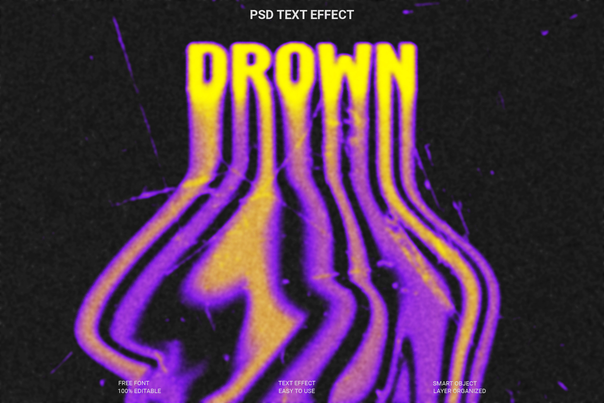 Drowning Text Effect PSD, a Layer Style Add-On by Imamul001