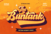 The Buntank - Retro Script, a Script Font by Arterfak Project