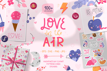 Kawaii Valentines Day Clipart | Illustrations ~ Creative Market
