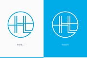 Monogram icon logo HL | Branding & Logo Templates ~ Creative Market