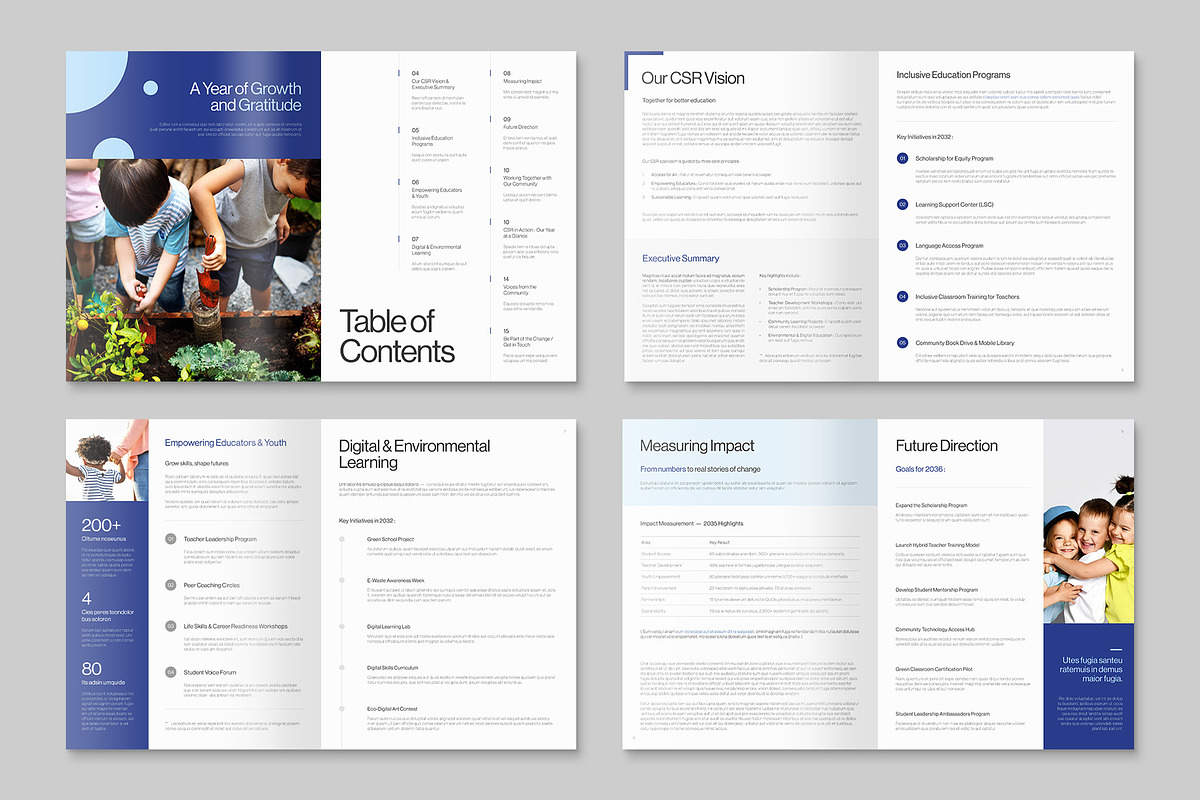 CSR Report Brochure Template, a Brochure Template by BrandPacks