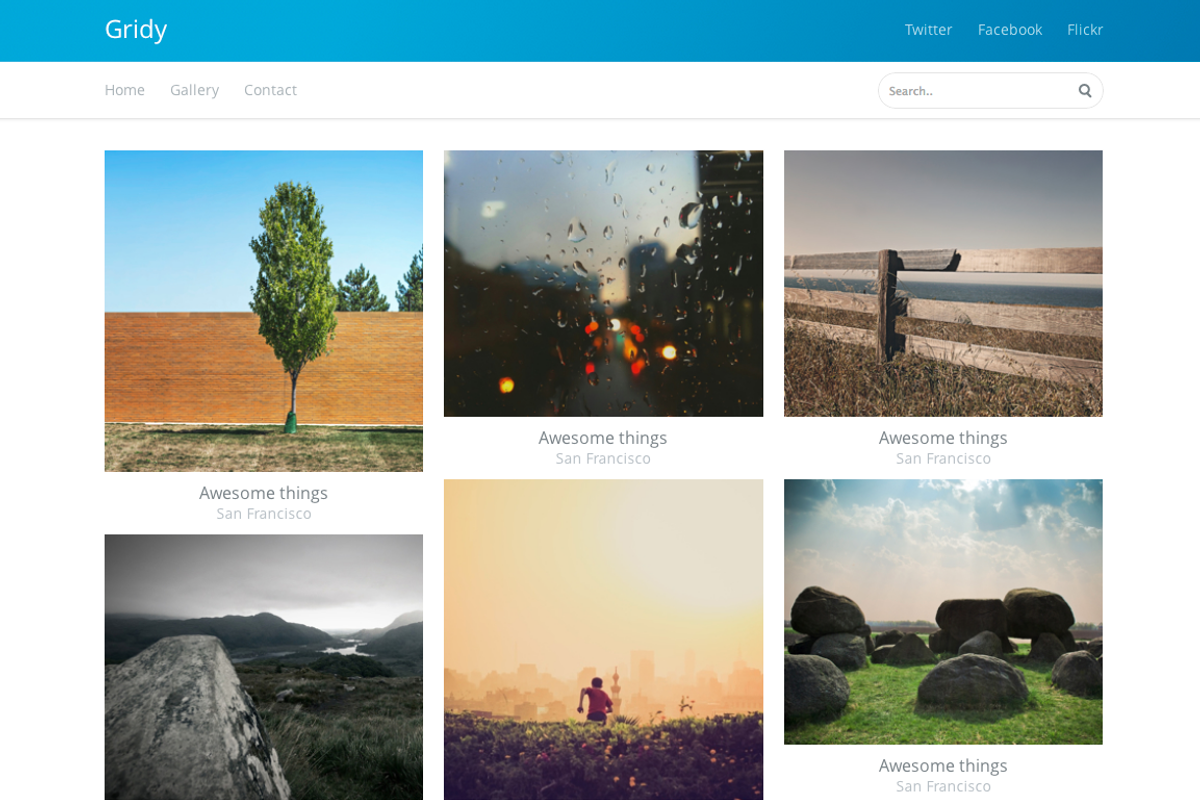 Gridy - photo grid template, a Websites & App Template by heyadrien's shop