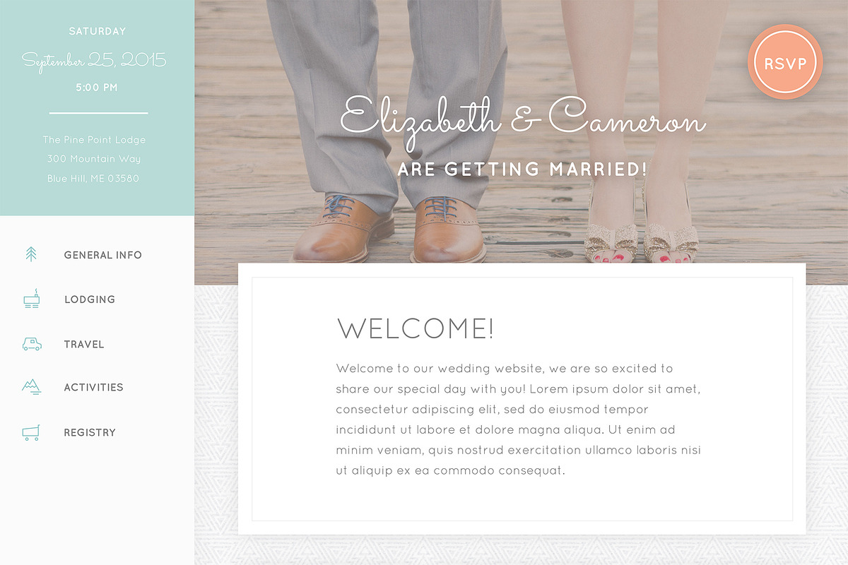 Rustic Wedding Website Template, a Websites & App Template by Alpine ...