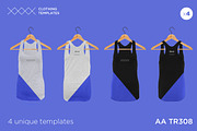 AA TR308 - Womens blank tank top set, a Shirt Mockup by Clothing Templates
