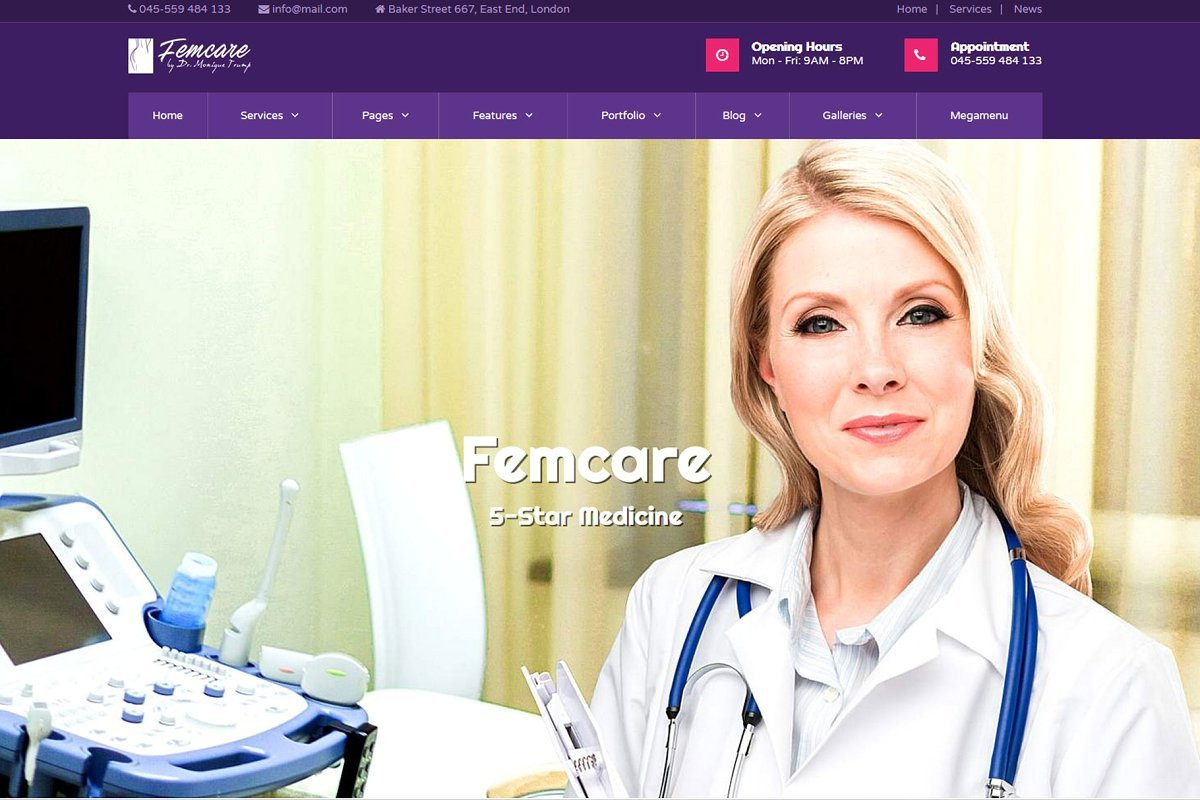 Femcare - Gynecology WP Theme, a WordPress Template by 7Theme ...