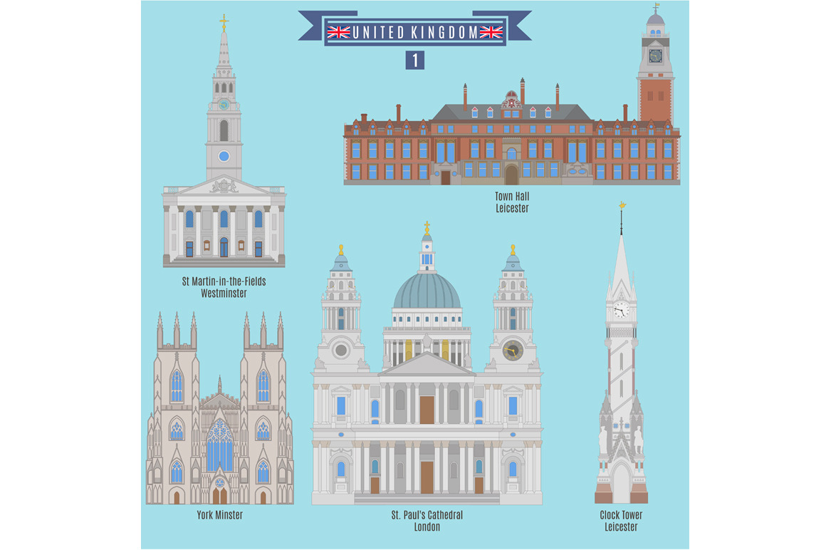 Famous Places in United Kingdom, an Object Graphic by Stoker-13