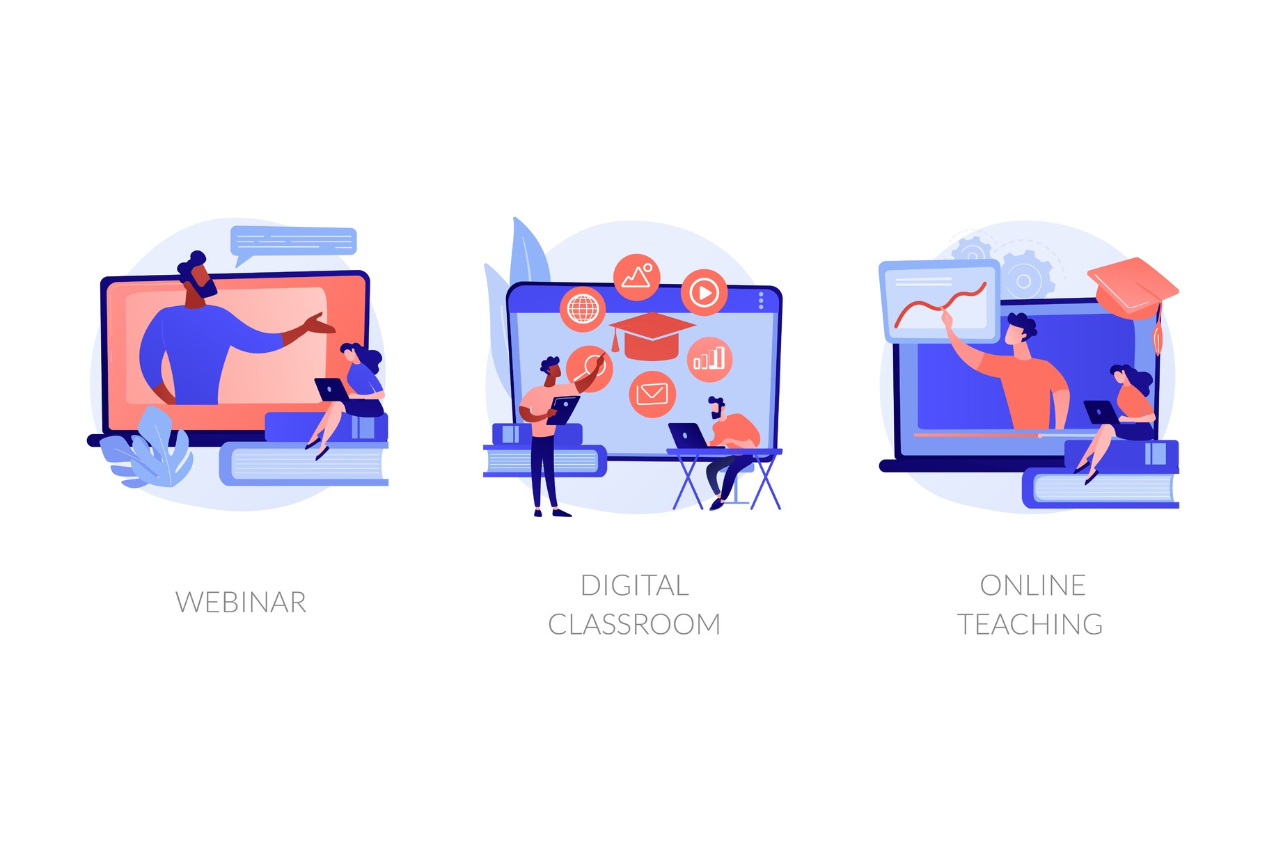 Blended learning vector concept, an Education Illustration by Visual ...