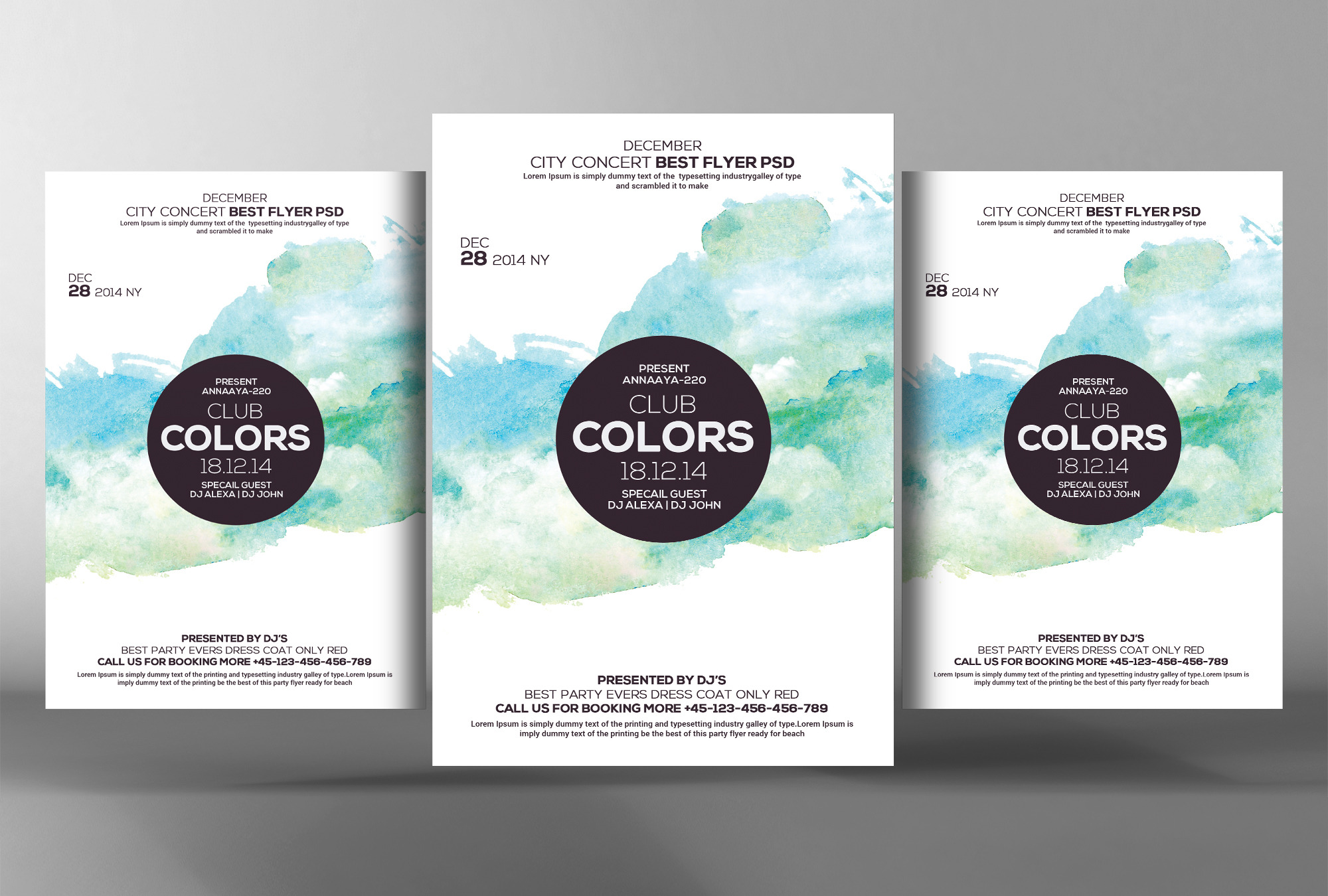 Club Colors Flyer | Flyer Templates ~ Creative Market