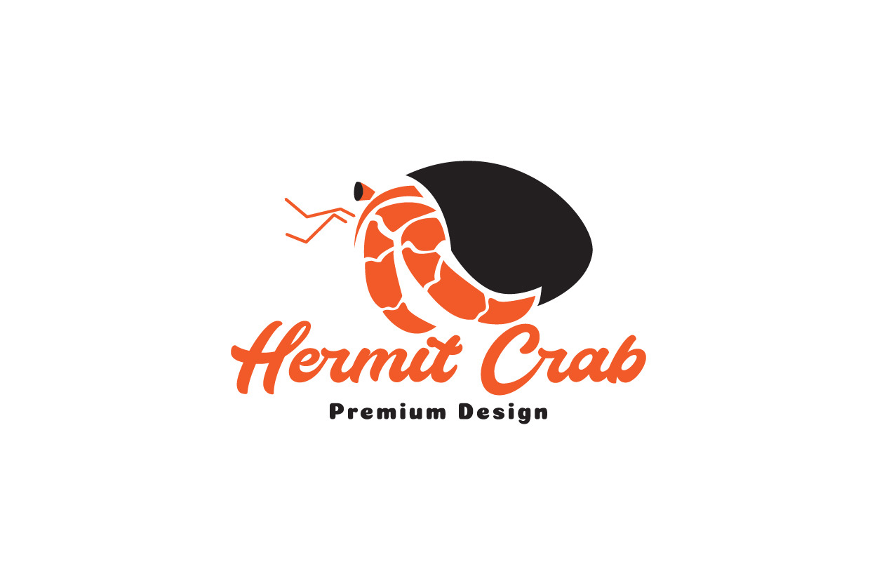 abstract hermit crabs logo vector | Creative Market