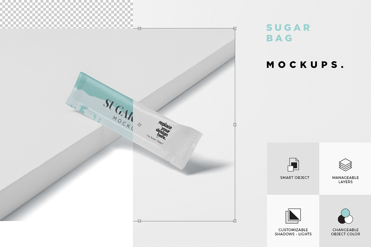 Sugar Bag Mockup, a Packaging Mockup by GfxFoundry