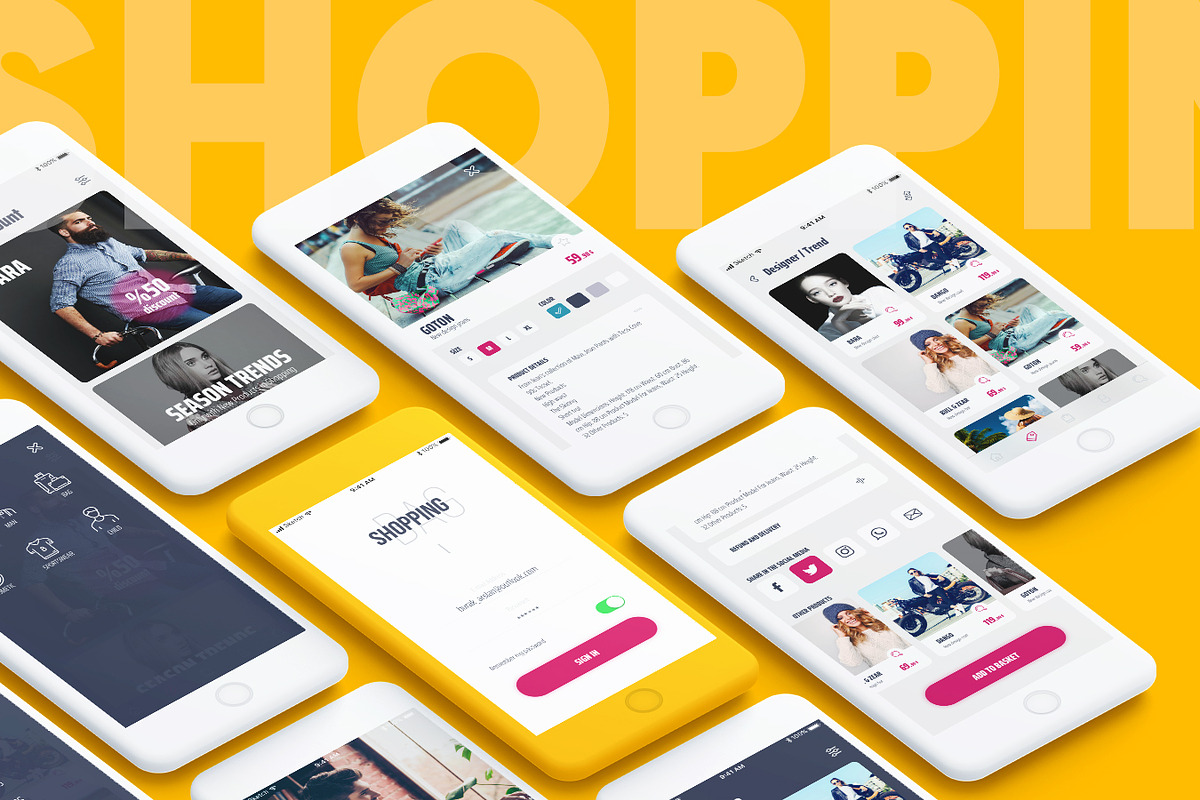 Shopping UI Kit, an UI Kit Template by bornmoon