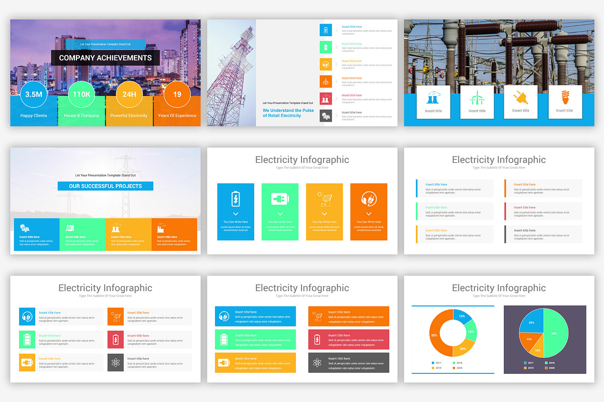 Electricity PowerPoint Template, a Presentation Template by SlideOne