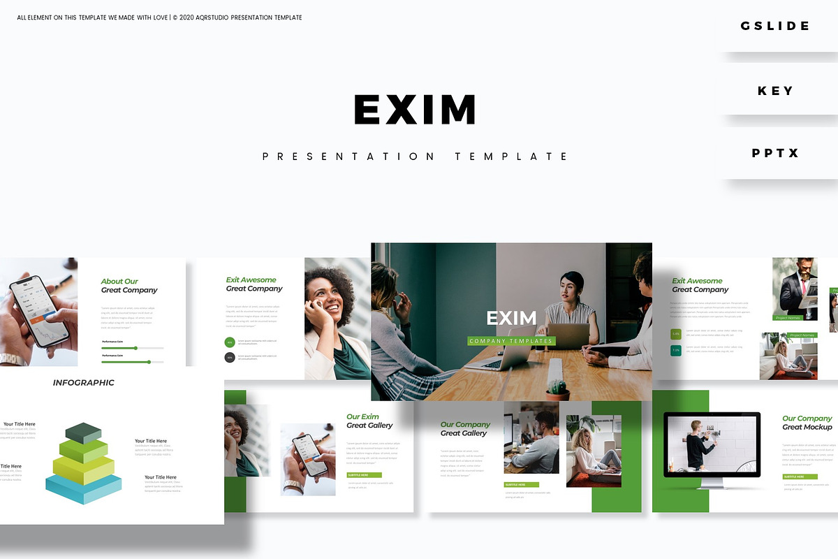 Exim - Presentation Template, a Presentation Template by AQR Studio