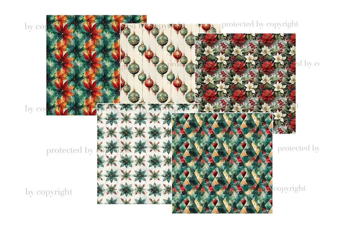 Christmas Digital Paper Set, a Pattern Graphic by GlamArtZhanna