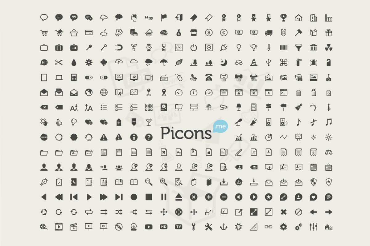 Picons Basic (1+2+3) icons, an Icon by Picons.me