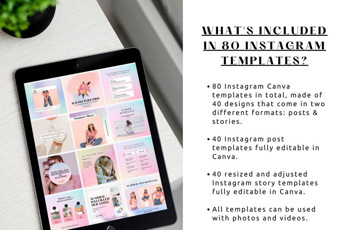 Instagram Gradient Canva Template, a Social Media Template by Story ...