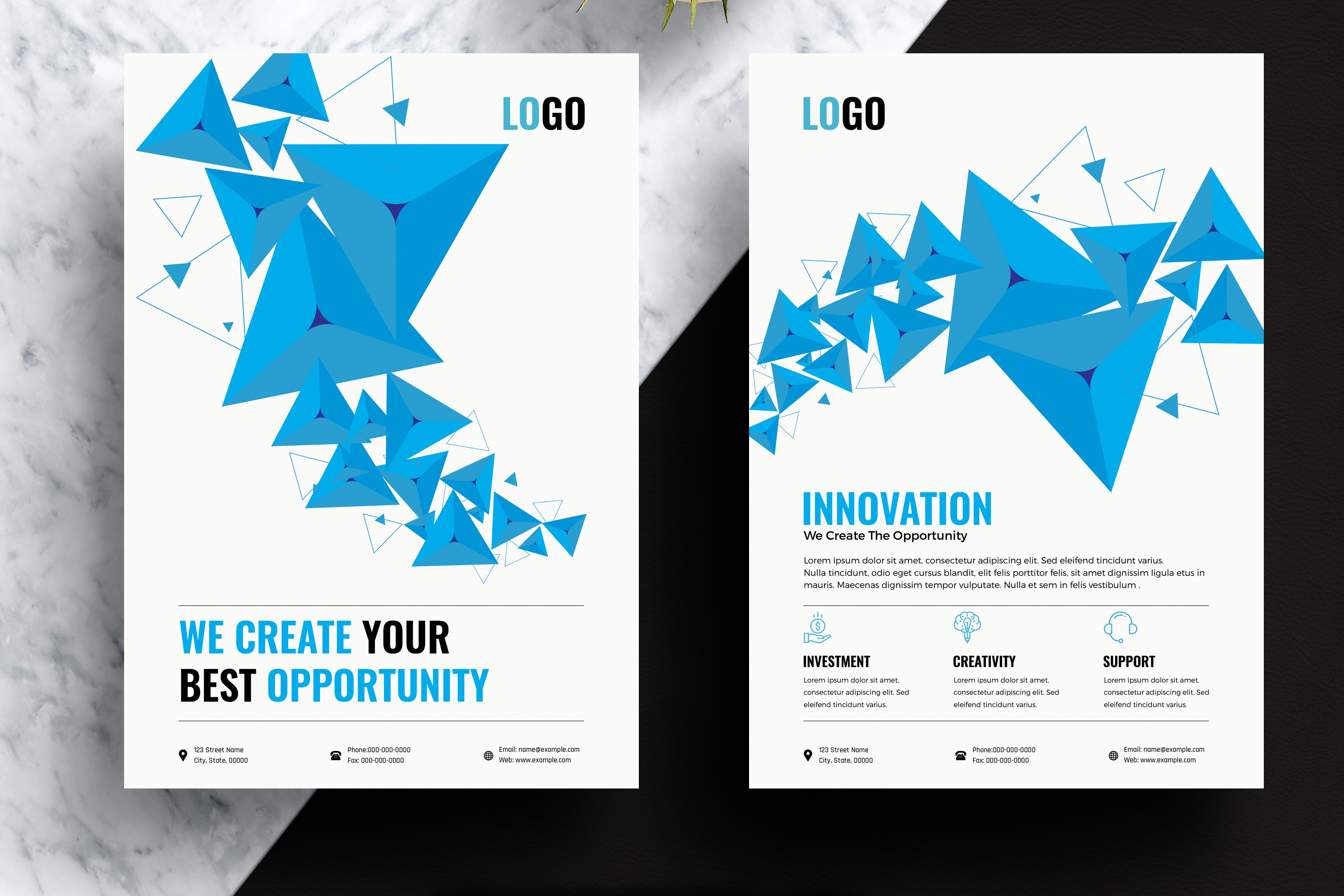 Abstract Business Flyer Template, a Flyer Template by SmmrDesign