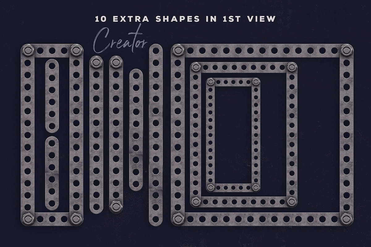 Construction Kit 3D Lettering, a Background Graphic by TVartworks