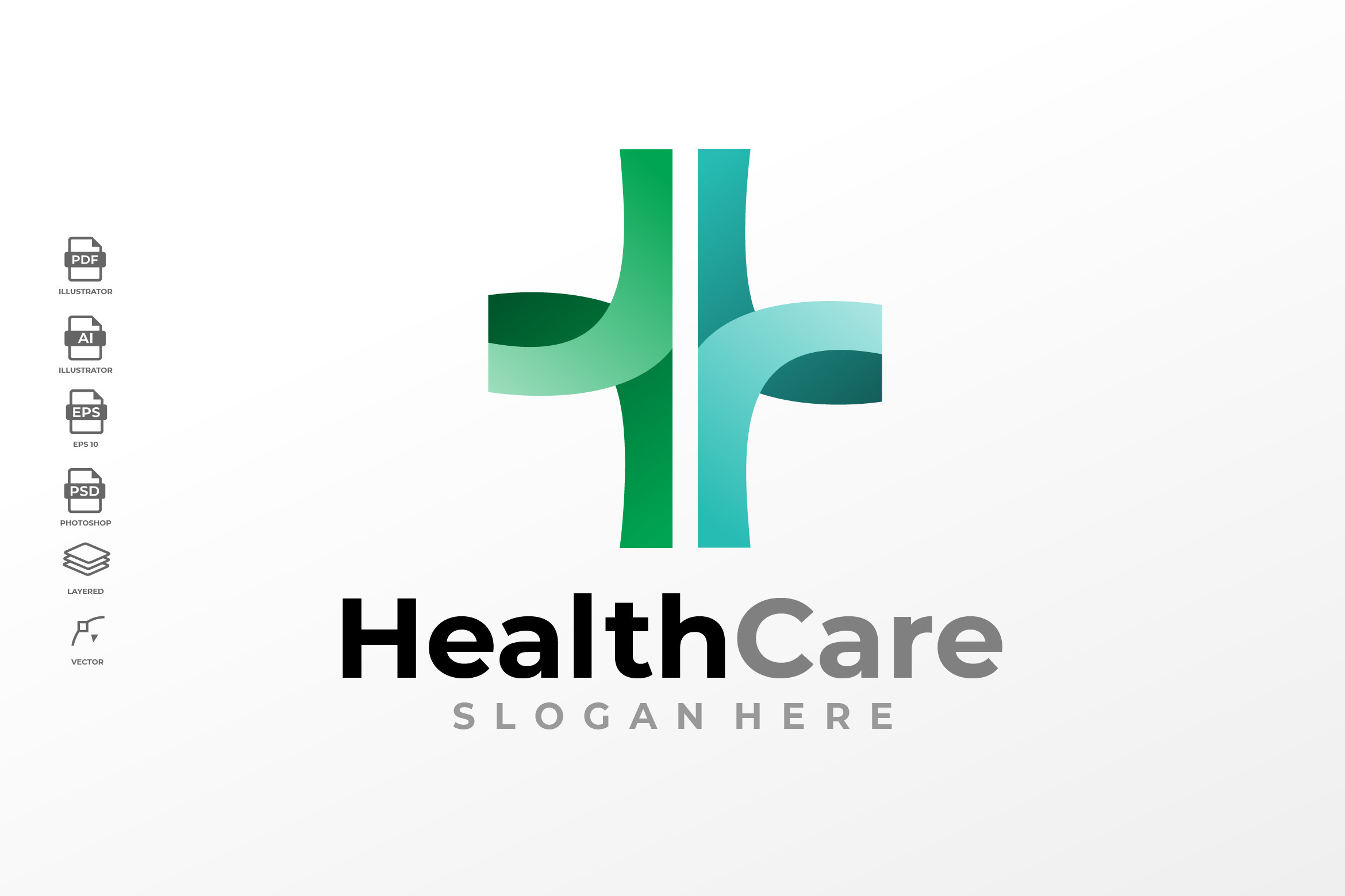 Gradient Health Care Logo Design, a Branding & Logo Template by Rupture