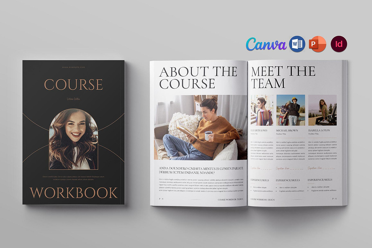 Course Workbook Templates, a Brochure Template by Clicker-Stock