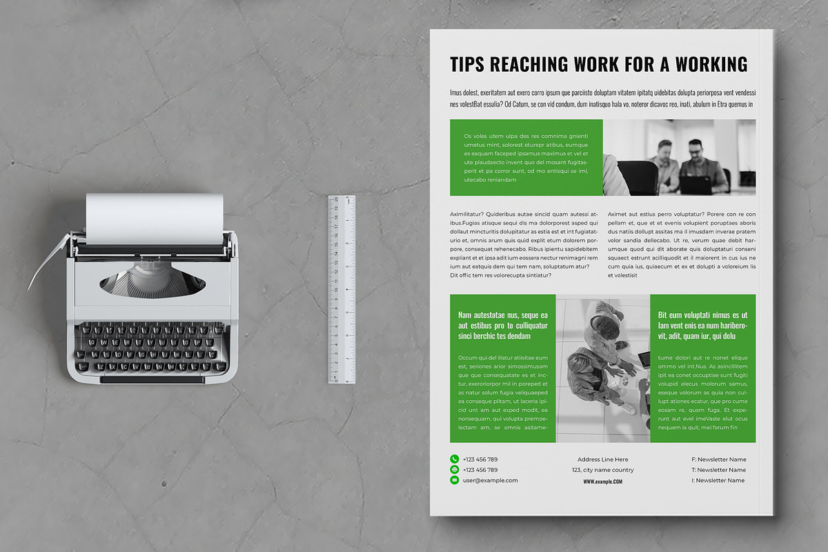 Business Newsletter Magazine Design